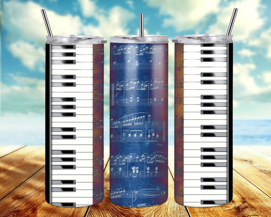 Piano Tumbler Wrap,music Sublimation Tumbler,music Sublimation Tumbler ...