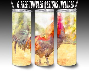 Rooster Sublimation Designs Tumbler - Etsy