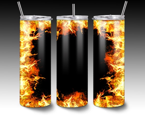 Fire Tumbler Wrapfire Sublimationfire Pngfire Tumbler - Etsy