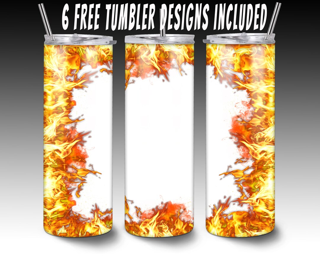 Fire Tumbler Png,fire Tumbler Wrap,fire Frame Png,fire Png,fire ...