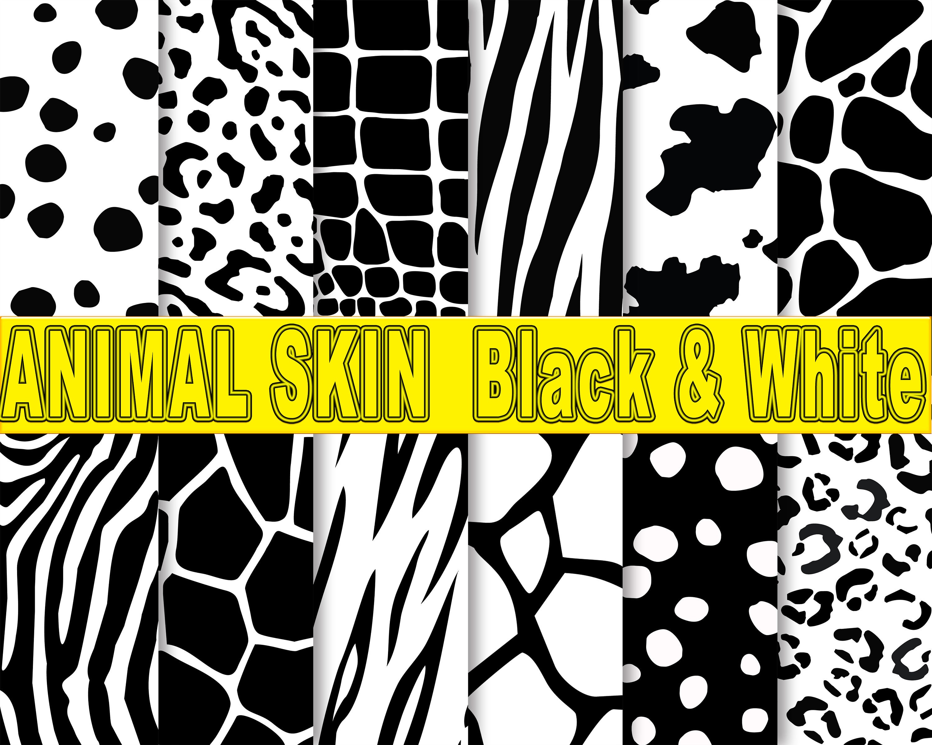 Scrapbooking Paper, Party & Kids Animal skin paper Black and ...