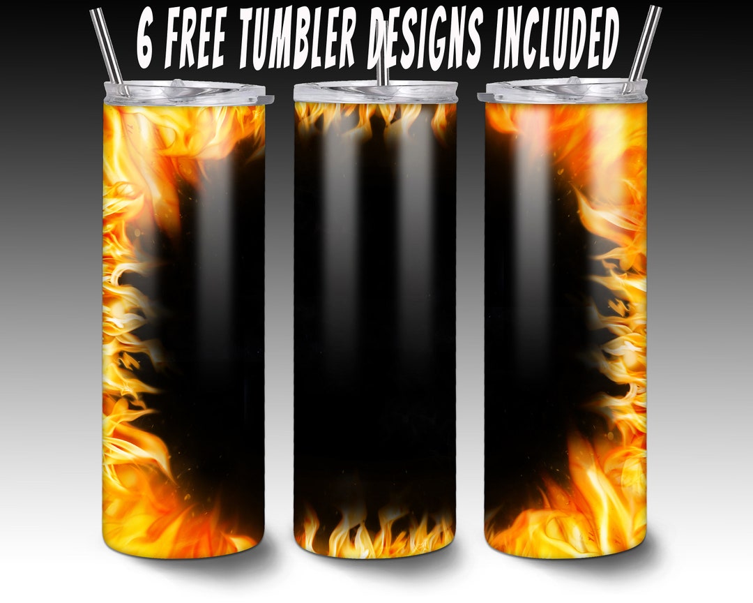 Tumbler Sublimation Designs,fire Tumbler Wrap,fire Sublimation,fire ...