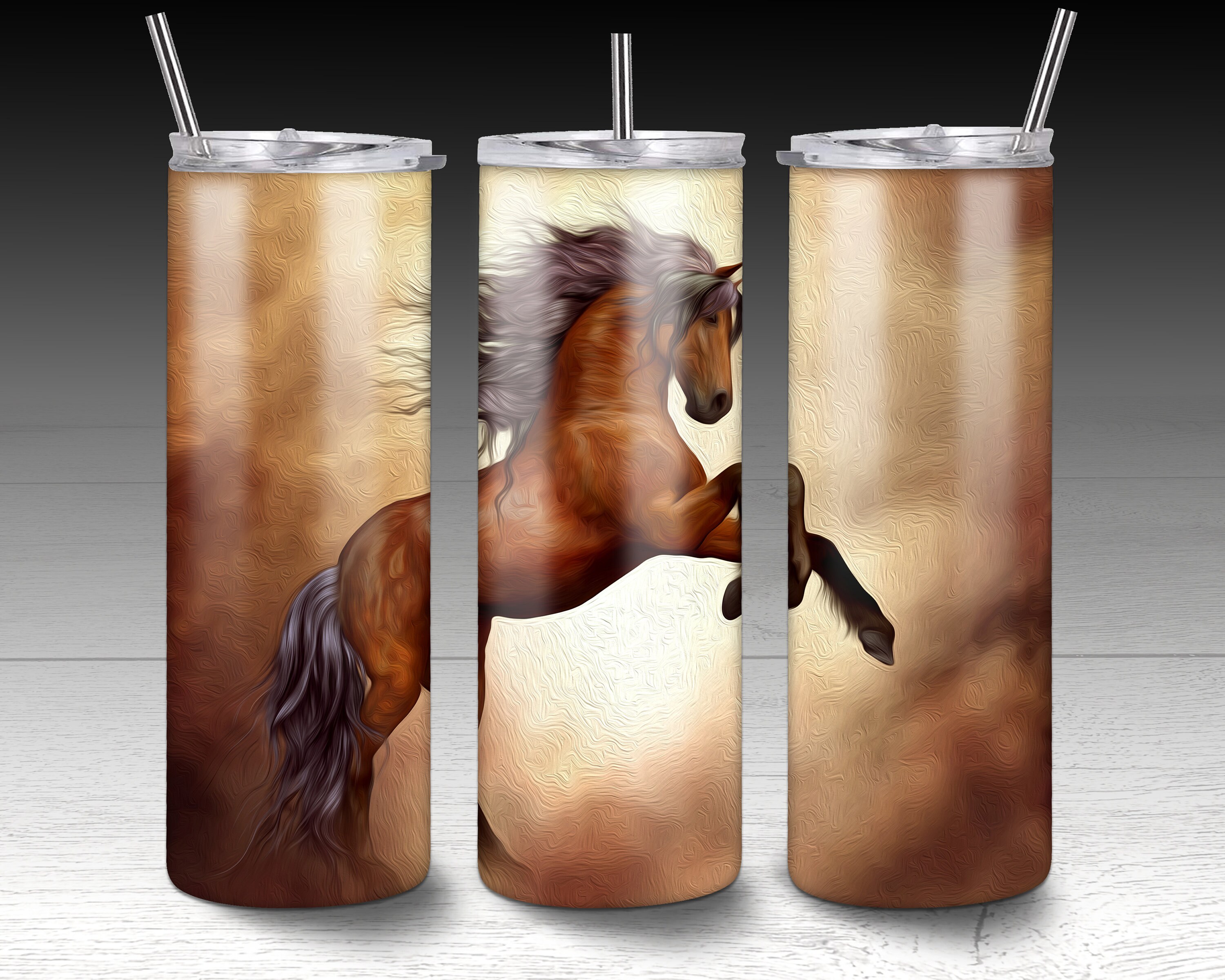 20 Oz Skinny Tumbler Design Sublimationhorse Tumbler | Etsy