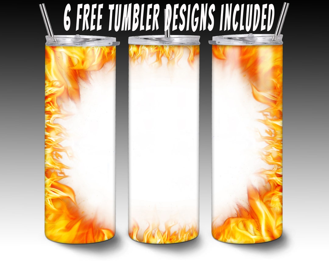 Tumbler Sublimation Designs,fire Frame Png,fire Png,fire Tumbler Png ...