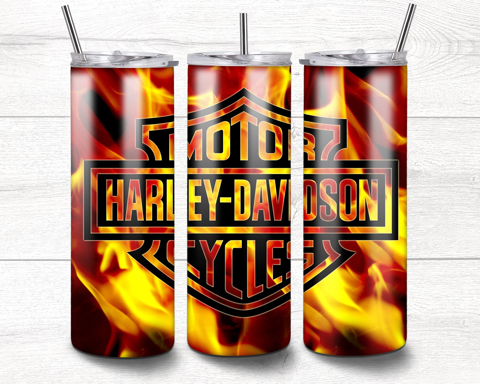 20oz Skinny Tumbler Sublimation Designsharley Davidsonharly Etsy