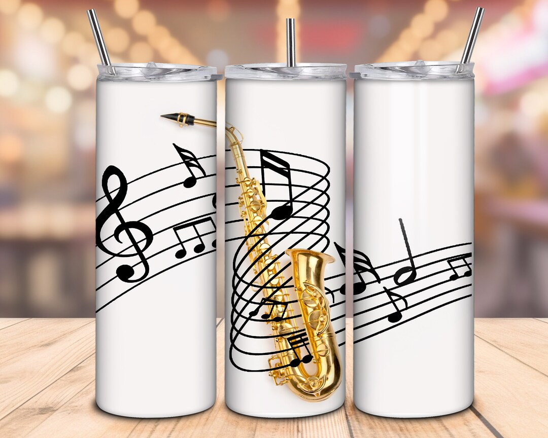 Saxophone Wrap Png,tumbler Template,20 Oz Sublimation,music Tumbler - Etsy