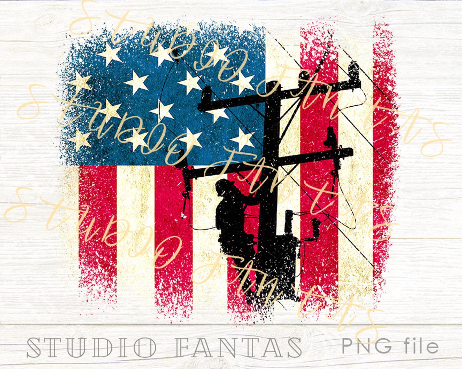 SUBLIMATION Pngdesign Sublimationamerican Linemanlineman - Etsy