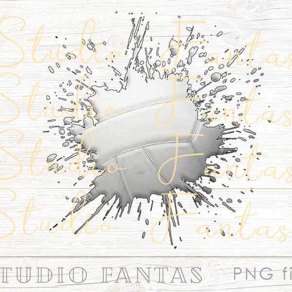 Volleyball Splatter Png - Etsy