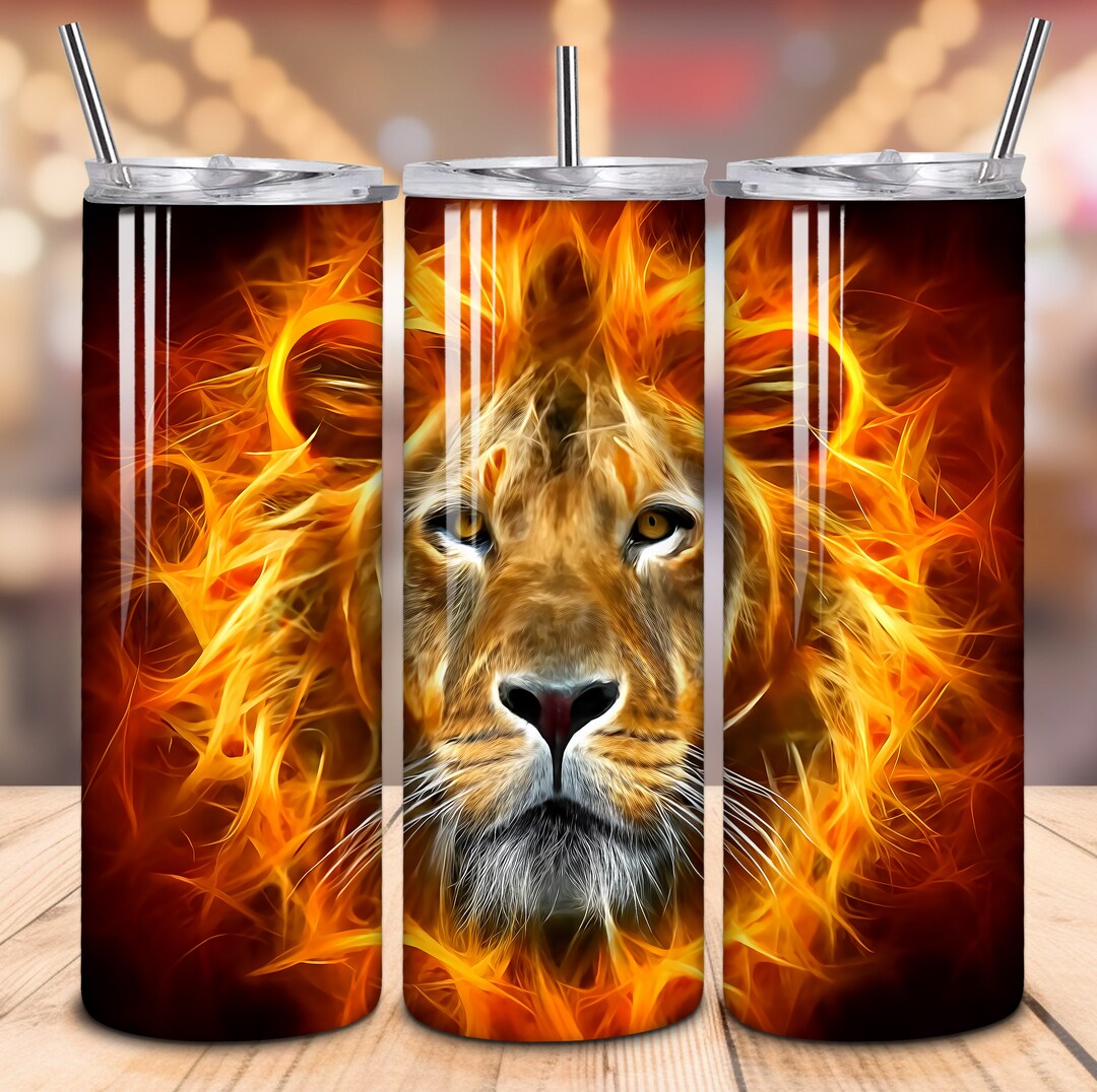 Lion Head Tumbler Wrap Png,lion Wrap Png,lion Designs,lion Sublimation ...