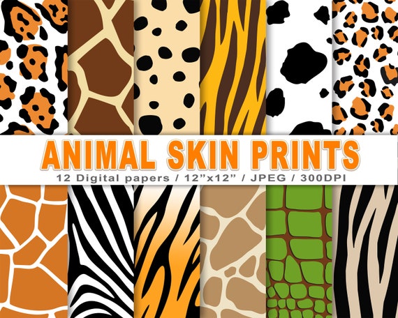 Scrapbooking Paper, Party & Kids Animal skin paper Black and ...