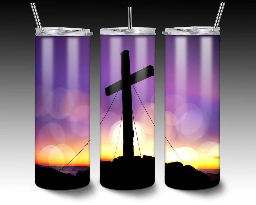 20 Oz Skinny Tumbler Design Sublimation/cross Tumbler Wrap/cross ...