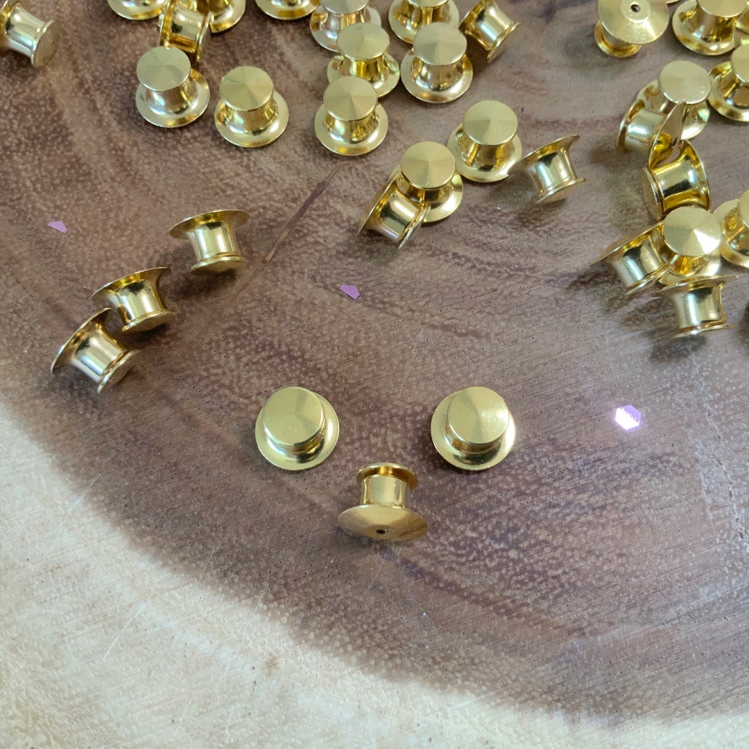 Gold Metal Enamel Locking Pin Backs to Secure Your Pins - Etsy