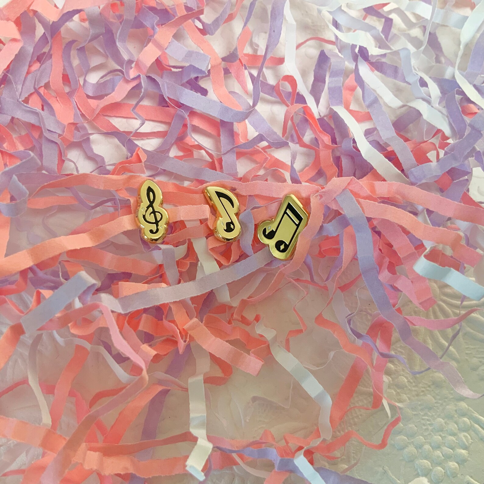 Cute Tiny Gold Plated Mini Musical Notes Set of 3. Adorable - Etsy