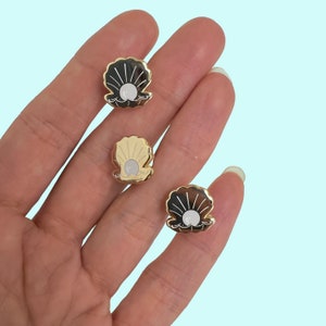Set of 3 Mini Gold Plated Sea Shell Filler Enamel Pins - Etsy