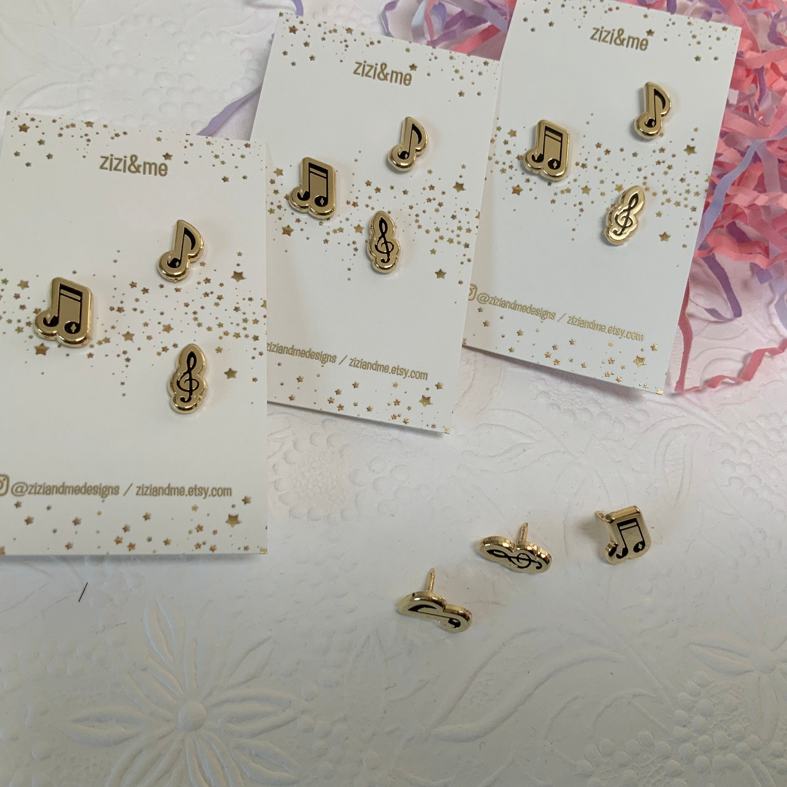 Cute Tiny Gold Plated Mini Musical Notes Set of 3. Adorable - Etsy