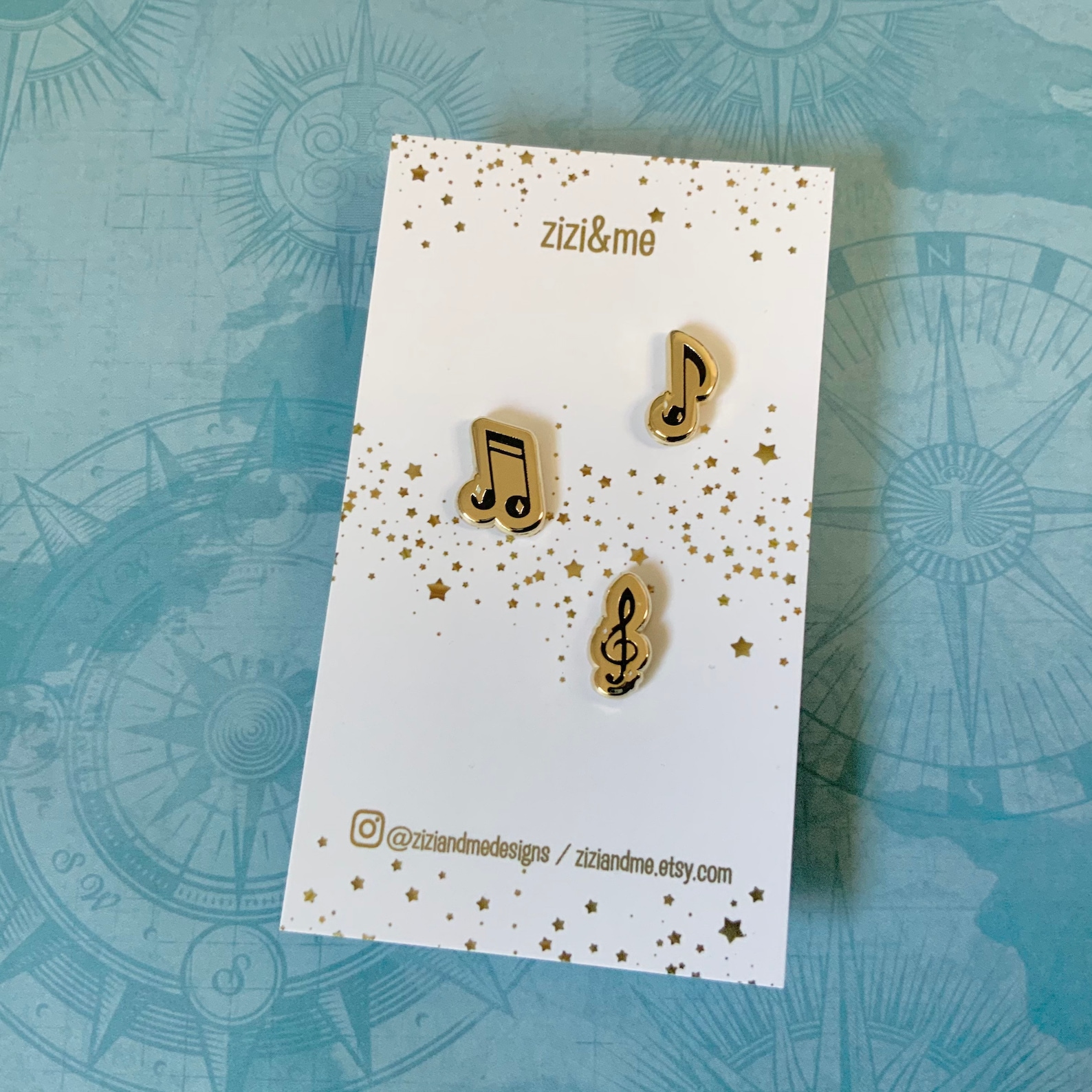 Cute Tiny Gold Plated Mini Musical Notes Set of 3. Adorable - Etsy