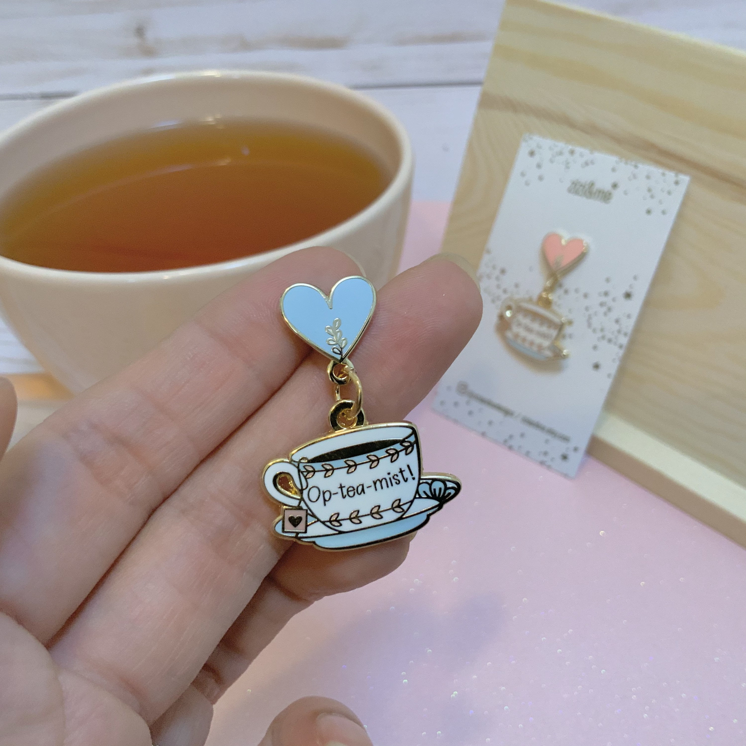 Op-tea-mist Teacup Punny Enamel Pin Great Little Gift for Tea - Etsy