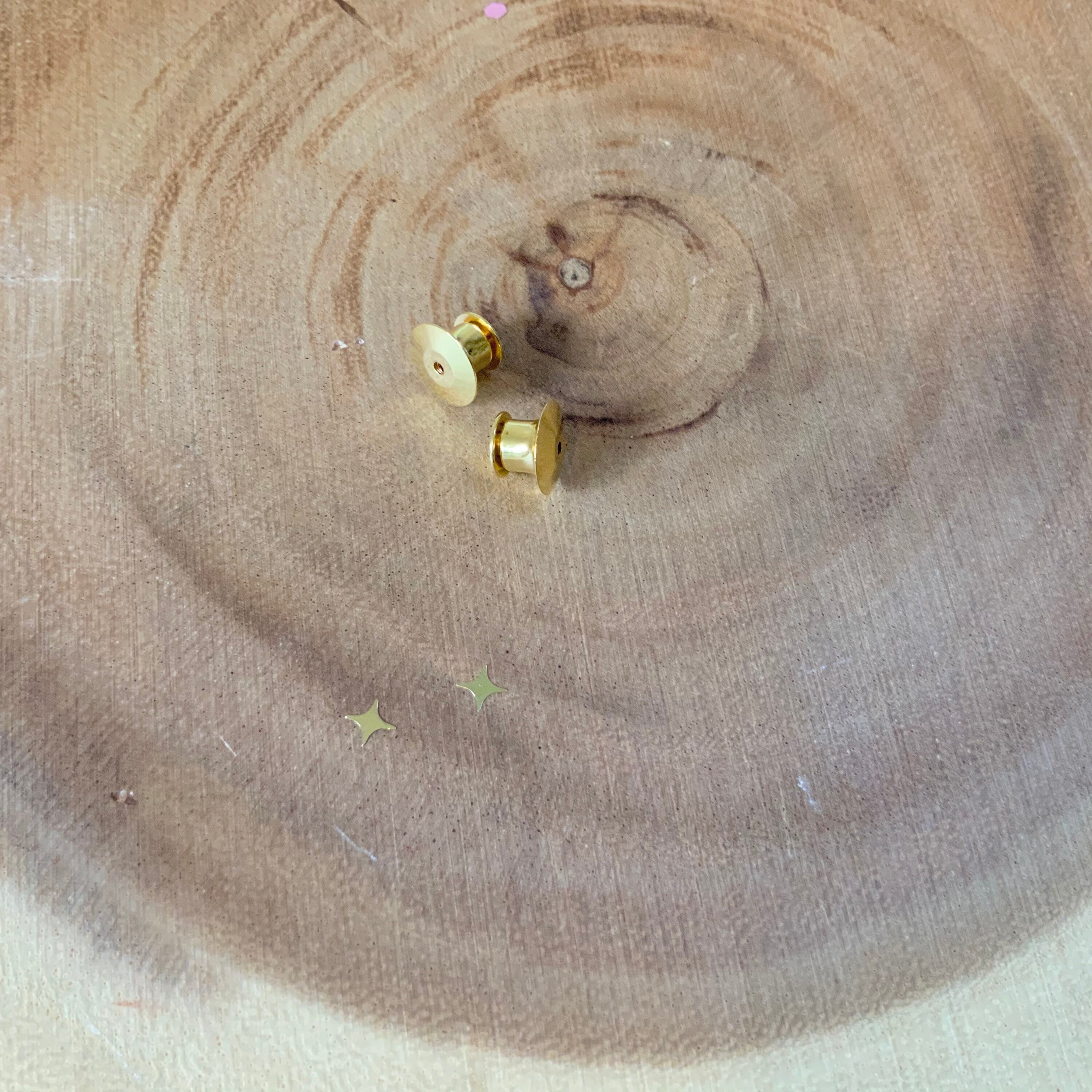 Gold Metal Enamel Locking Pin Backs to Secure Your Pins | Etsy