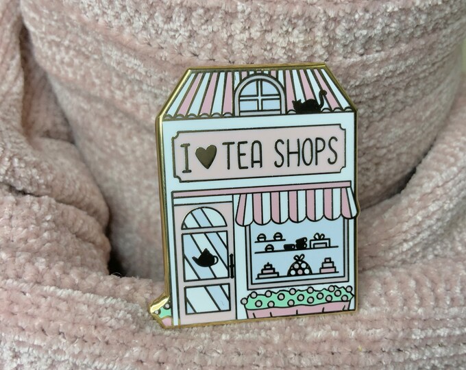 Dainty Mini Tea Shop for Tea Drinkers Tea Theme and Deserts Enamel Pin ...