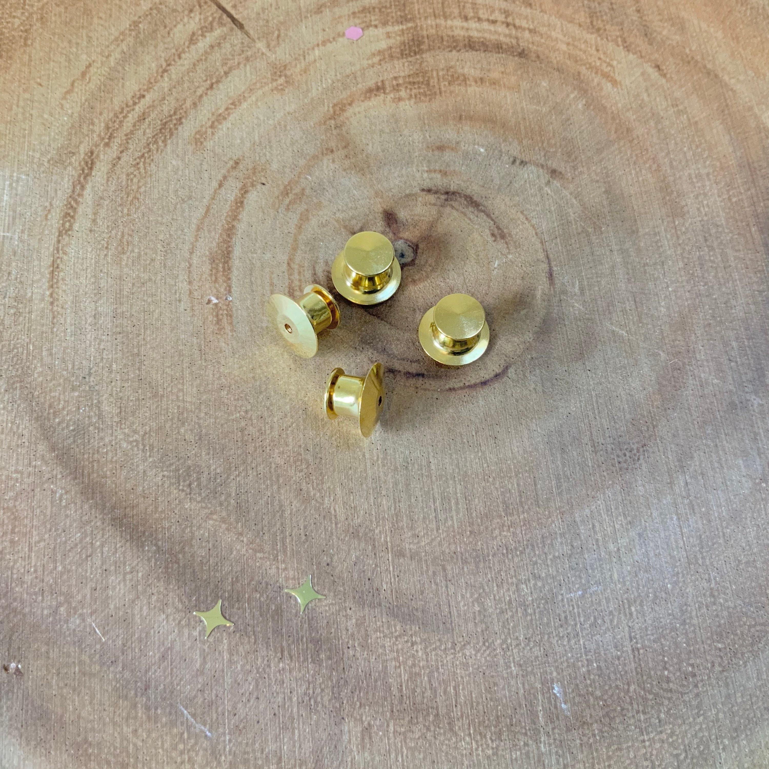 Gold Metal Enamel Locking Pin Backs to Secure Your Pins | Etsy