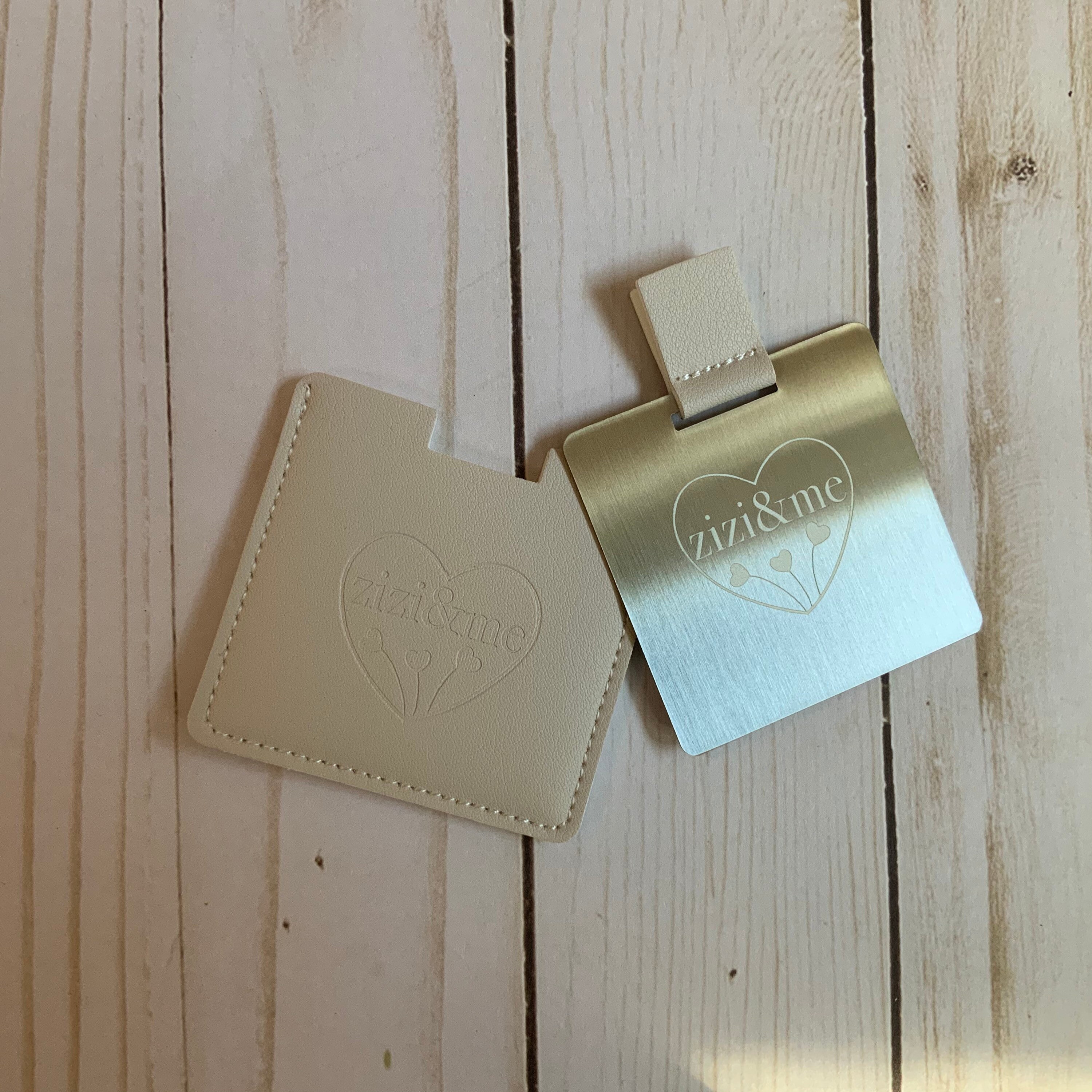 Pretty little compact square pocket mirror with vegan leather | Etsy