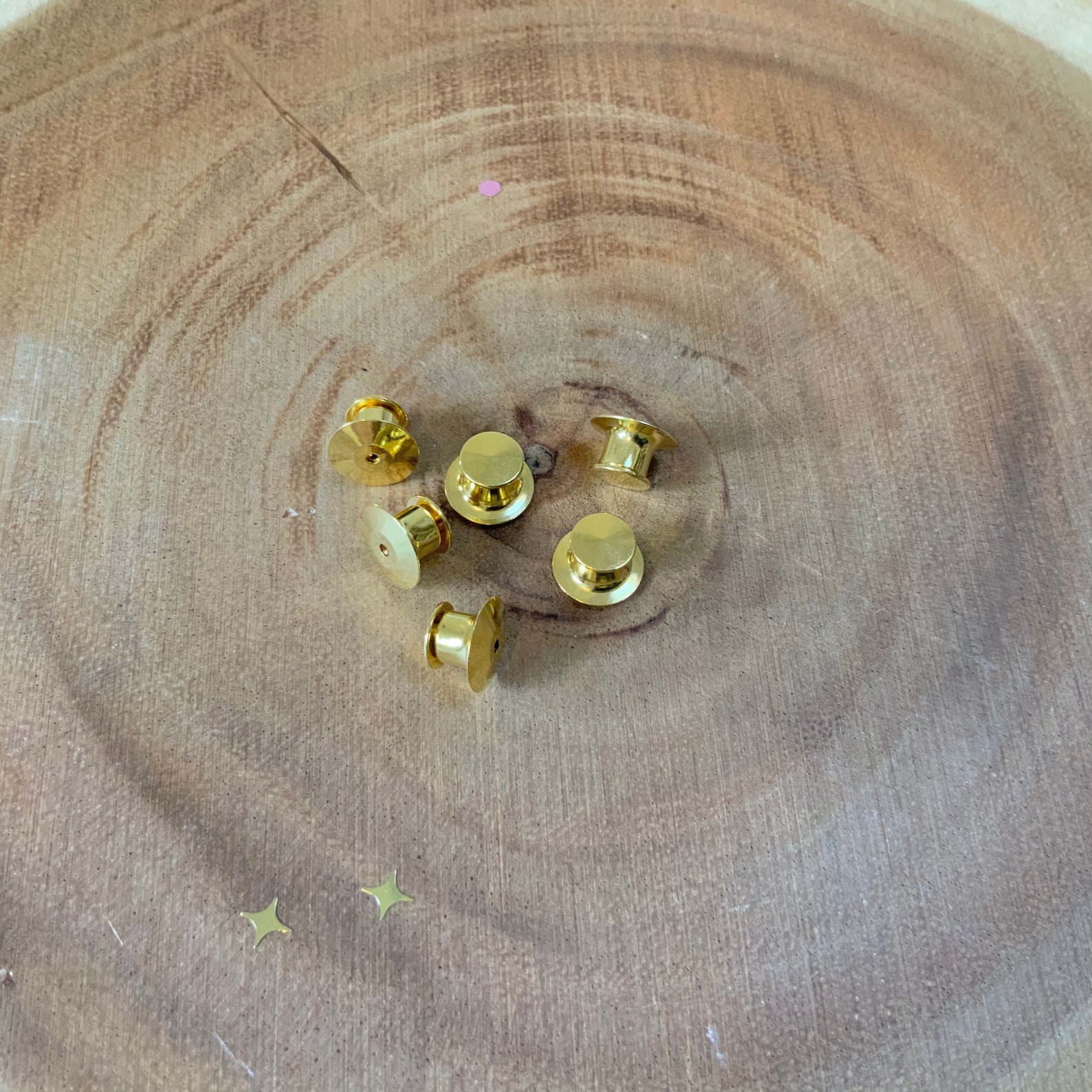 Gold Metal Enamel Locking Pin Backs to Secure Your Pins | Etsy