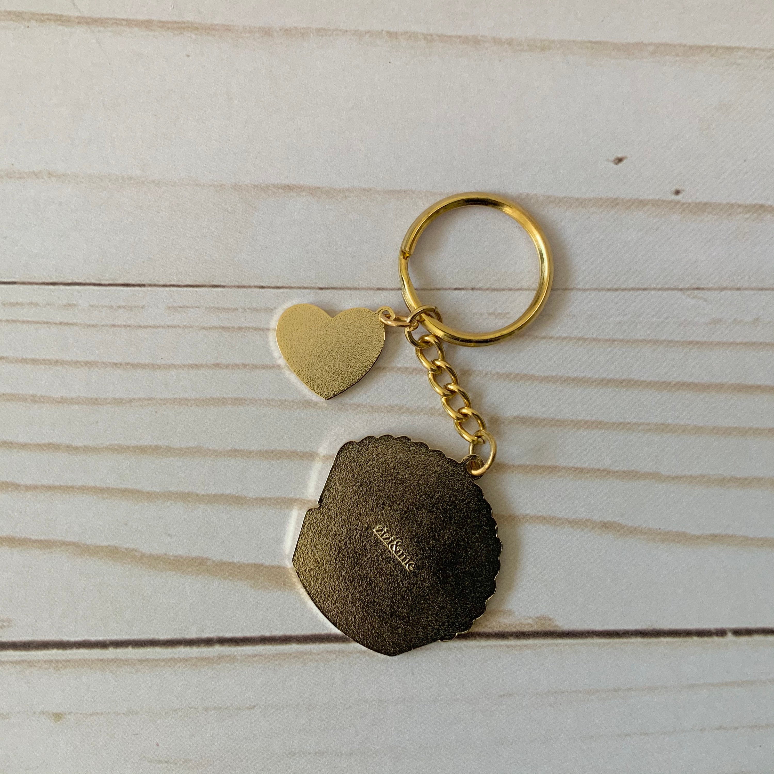 Cutie Pie Keychain With a Pun for Fun Enamel Gold Plated - Etsy