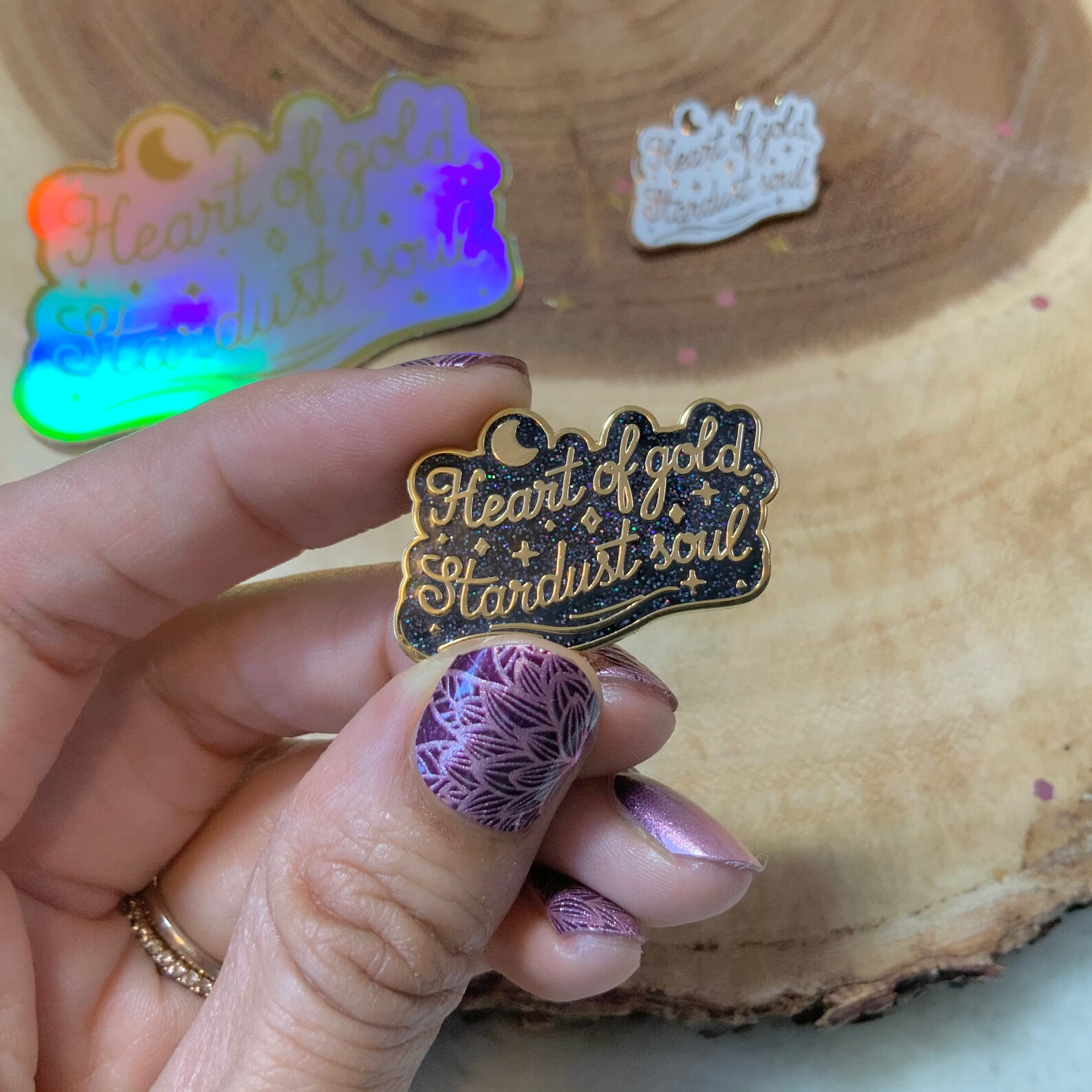 Beautiful Hard Enamel Starry Sky Pin With the Saying heart of | Etsy