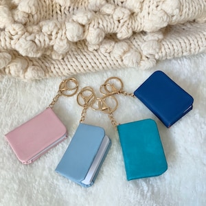 Pretty Vegan Leather Set of 4 Mini Notebooks With Keychain & Lobster ...