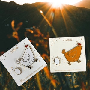 Chicken and Egg Enamel Pin Set Kawaii - Etsy