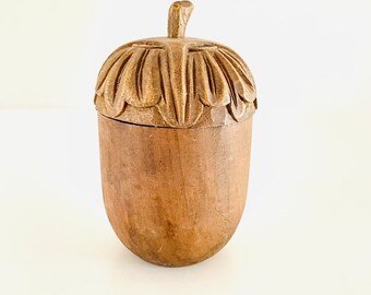 Carved Acorn Box - Etsy