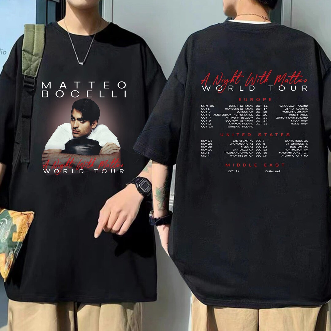 Matteo Bocelli A Night With Matteo World Tour 2023 Png Matteo - Etsy