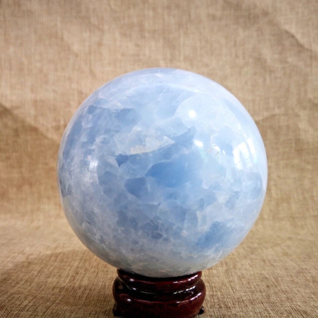 Natural Sky Blue Celestite Sphere Quartz Crystal Ball Rieki Healing for ...