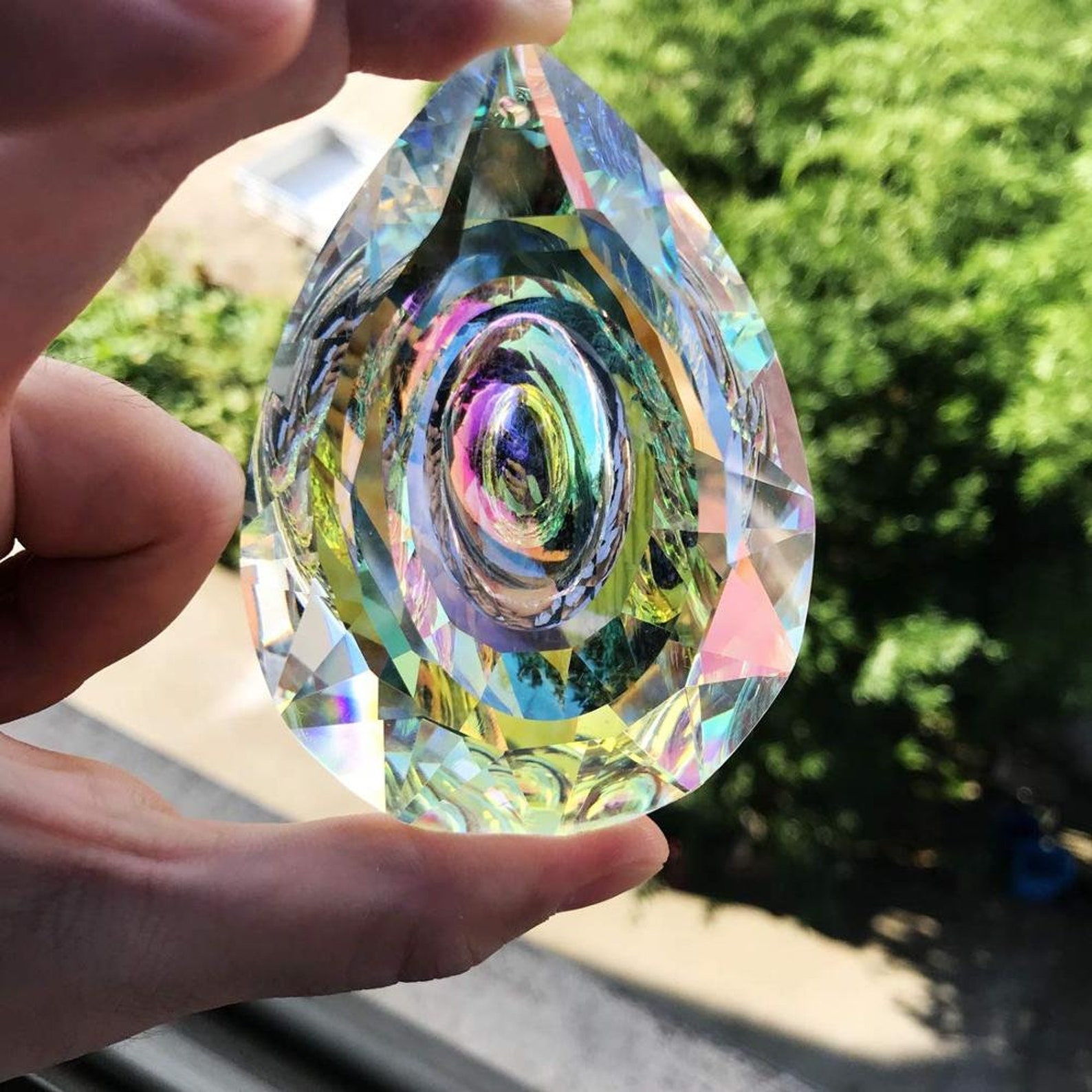 Hanging Crystals Prism Suncatcher for Windows Decoration 76mm Color ...