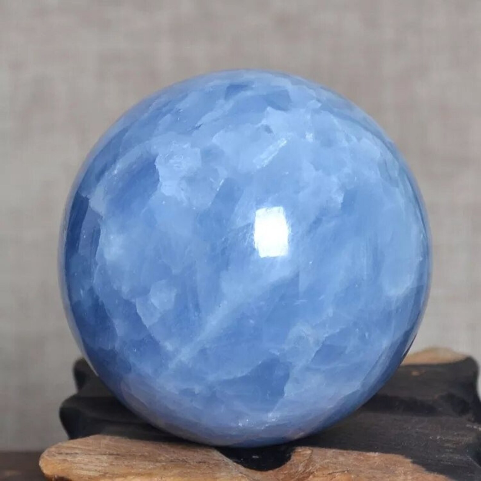 Natural Blue Celestine Crystal Sphere Ball From Madagascar - Etsy