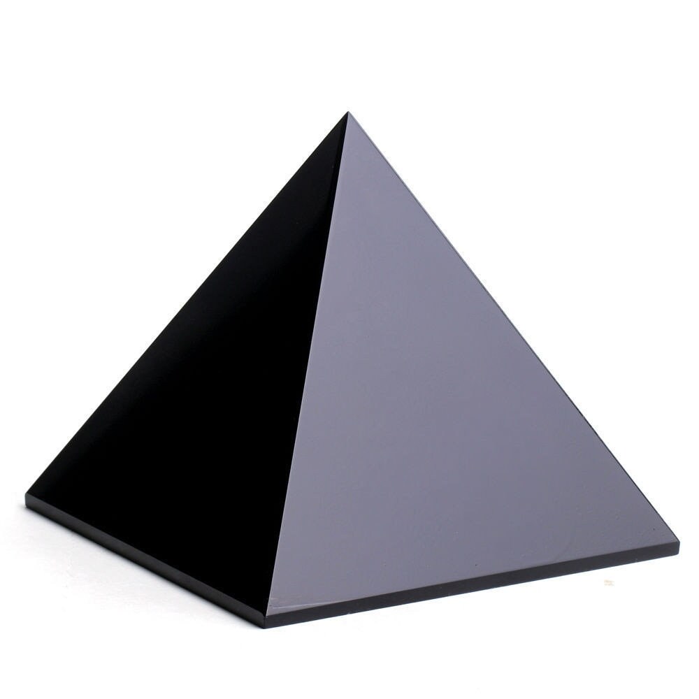 Natural Black Obsidian Pyramid Healing Stones for Paper Weight - Etsy