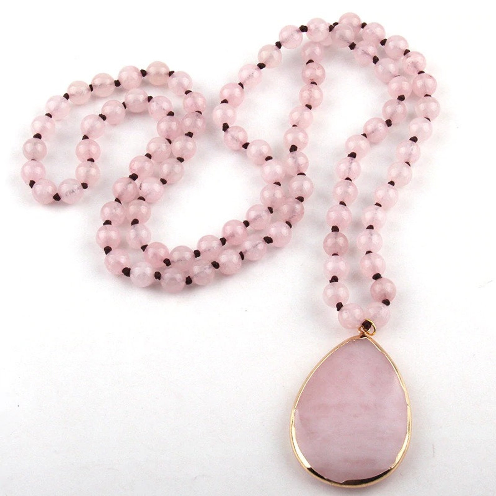 Fashion Bohemian Jewelry Natural Stone Knotted Stone Matching Drop ...