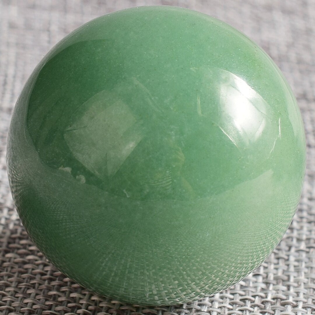 Crystal Sphere 1 Pcs 40 Mm Green Aventurine Hand Massager Crystal Balls ...