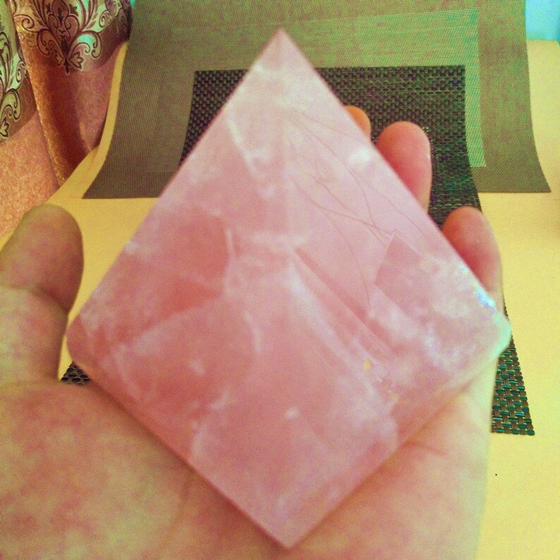 100%natural Rose Quartz Crystal Pyramid Fengshui Stone Pyramid - Etsy