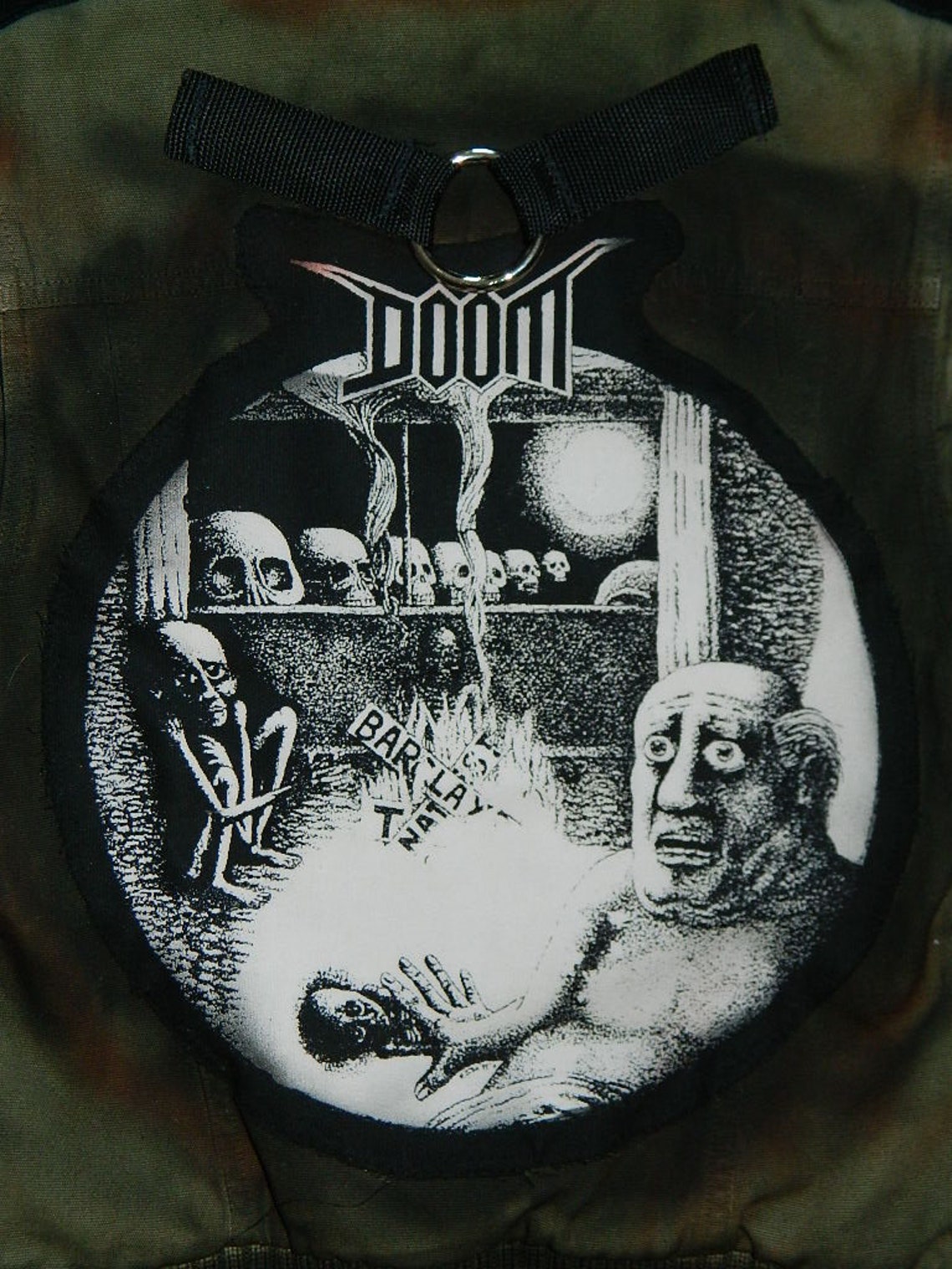 Doom Jacket Reworked Bomber Canvas / Jacket Upcycled Jacket - Etsy UK