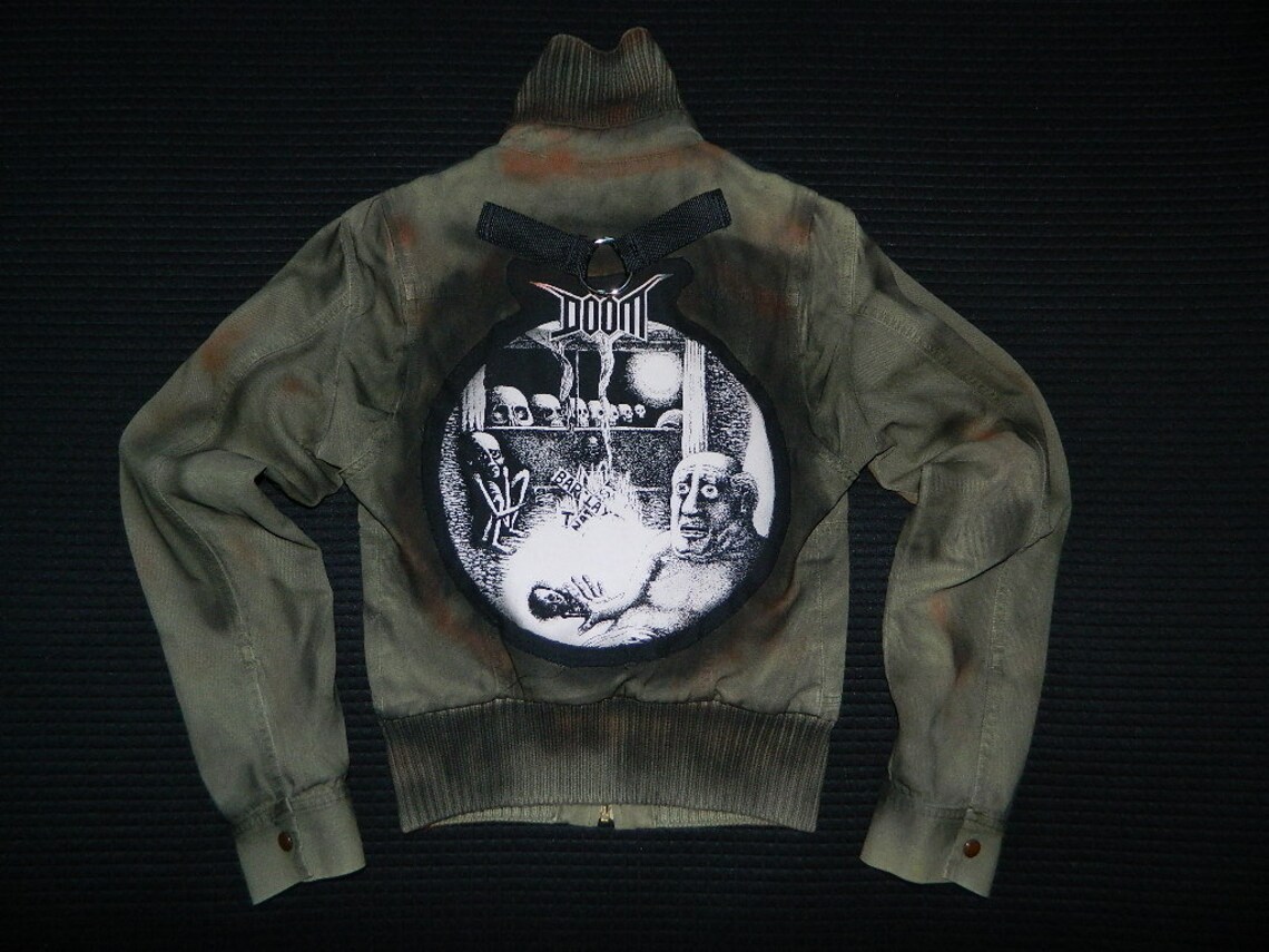Doom Jacket Reworked Bomber Canvas / Jacket Upcycled Jacket - Etsy UK