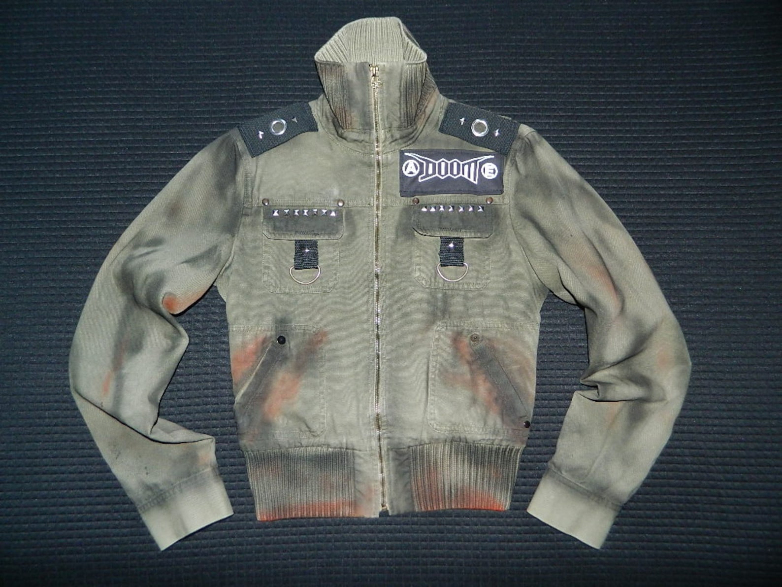 Doom Jacket Reworked Bomber Canvas / Jacket Upcycled Jacket - Etsy UK