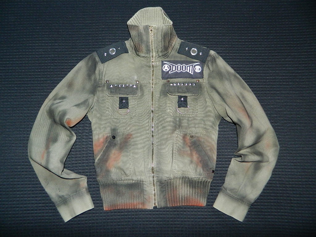 Doom Jacket Reworked Bomber Canvas / Jacket Upcycled Jacket - Etsy UK