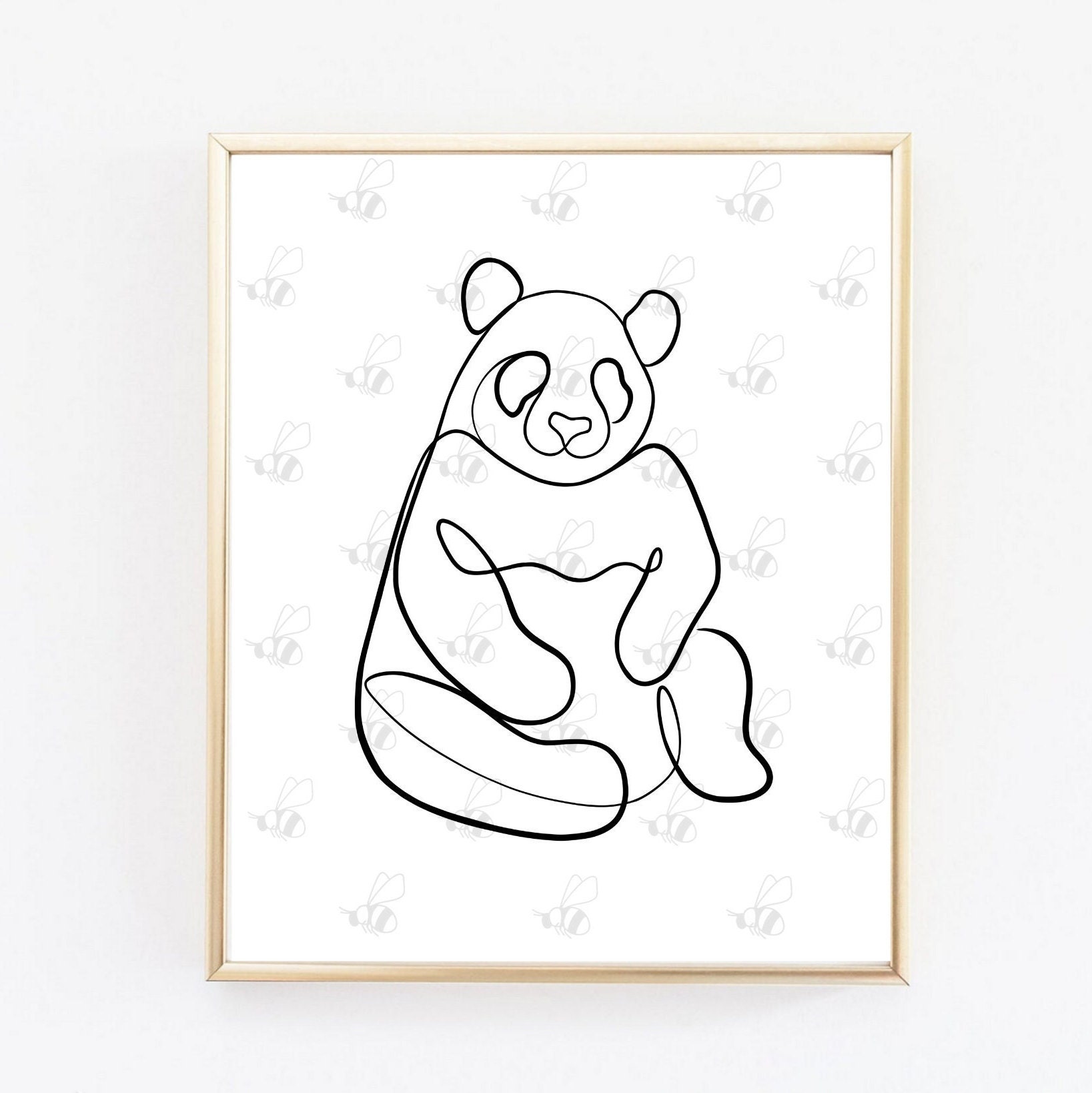 Panda Bear Outline Drawing