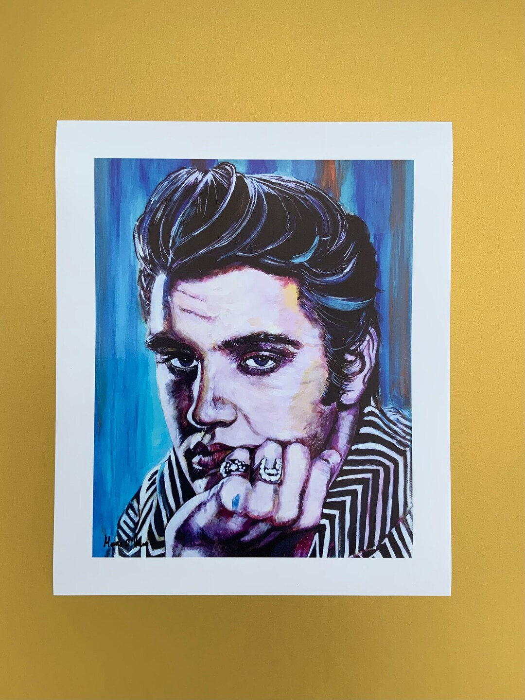 Elvis Presley Portrait Print, 10 X 8 Inches With 1 Inch White Border ...