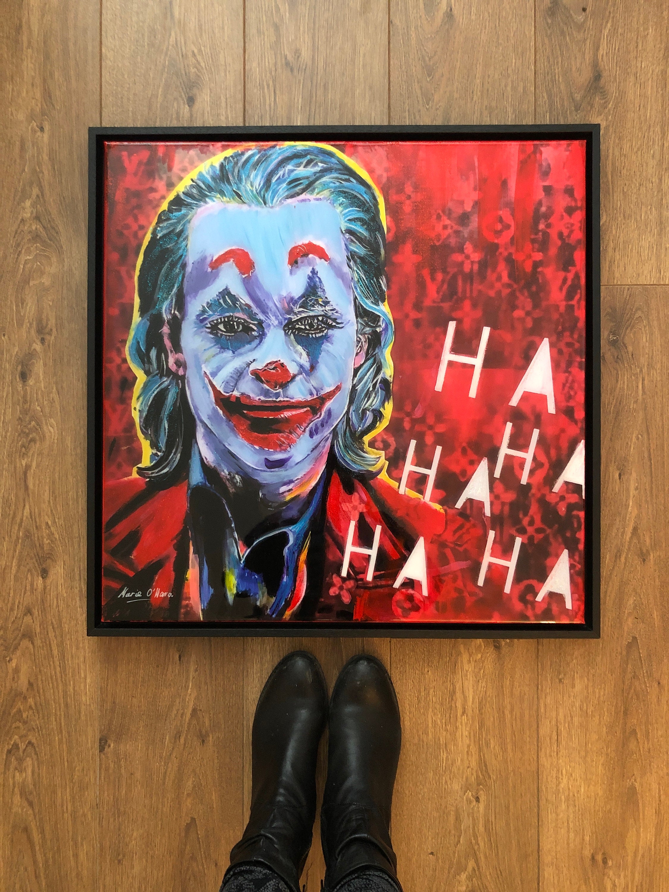 Original Joker Inspired Painting With Resin Finish - Etsy