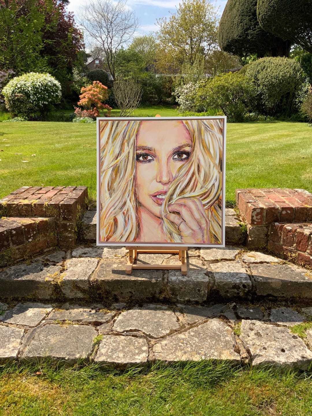 Britney Spears Painting, Britney Wall Art, Britney Spears Original Art, Britney Framed Original ...