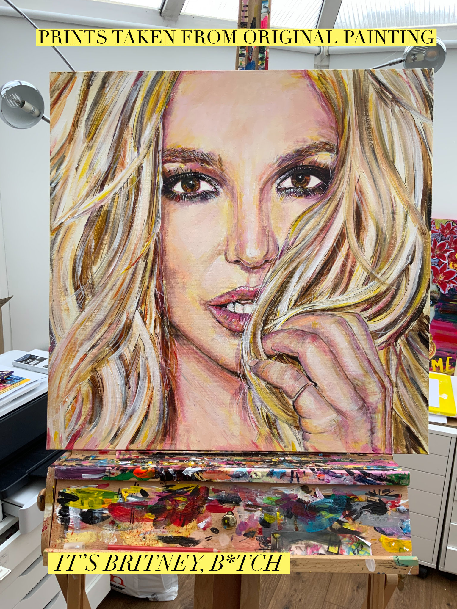 Britney Spears Portrait Its Britney Btch Etsy