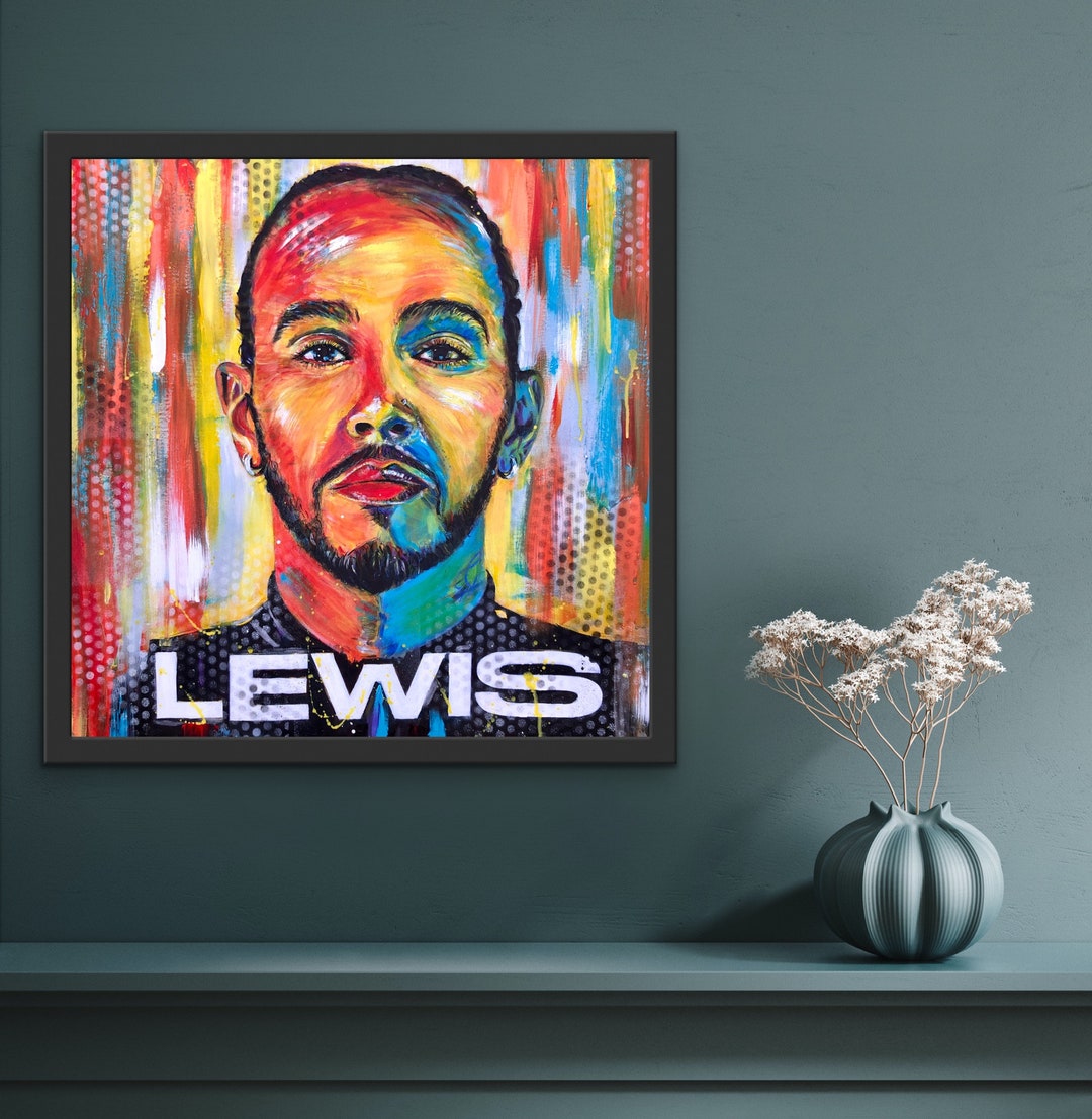 Lewis Hamilton Portrait Print, Ideal for Formula One Fans, Different ...