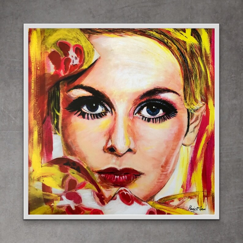Twiggy Original Art Portrait Print of the Iconic Supermodel of - Etsy
